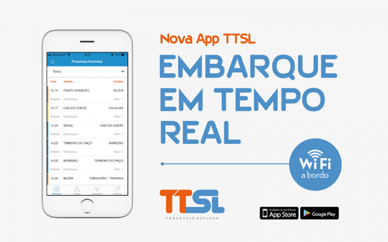 Transtejo Soflusa | TTSL lança nova App e oferece Wi-Fi gratuito